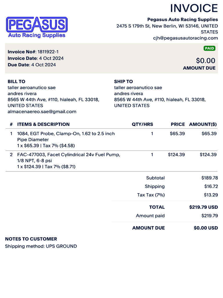 Invoice - 1811922-1 | PDF