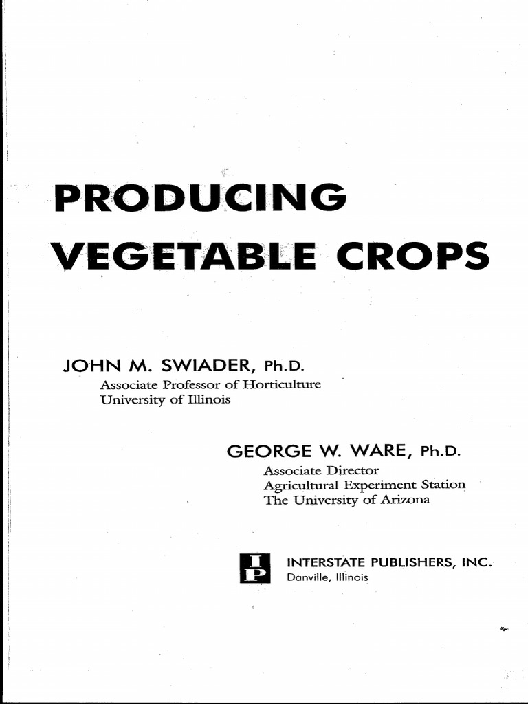 Lecture 3 - Producing Vegetable Crops Chapter 2 | PDF