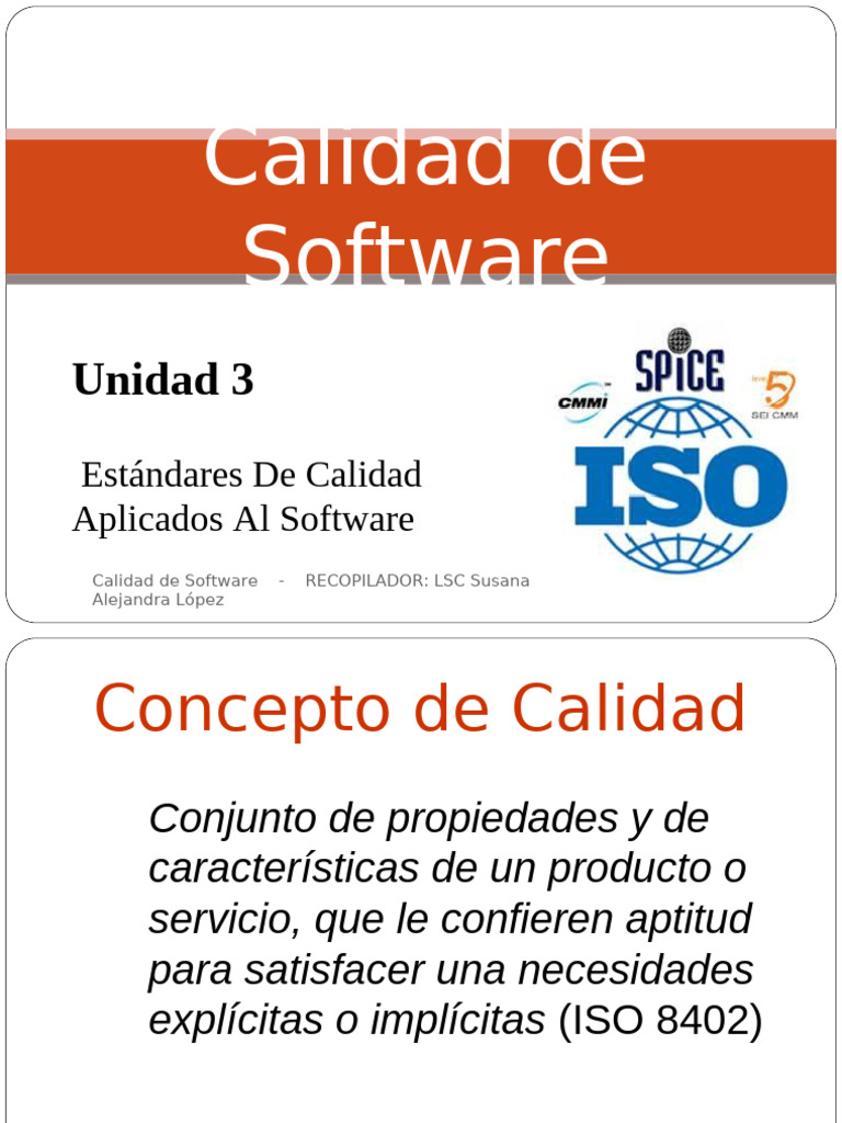 Estándares de Calidad en Software | PDF | Iso 9000 | Software