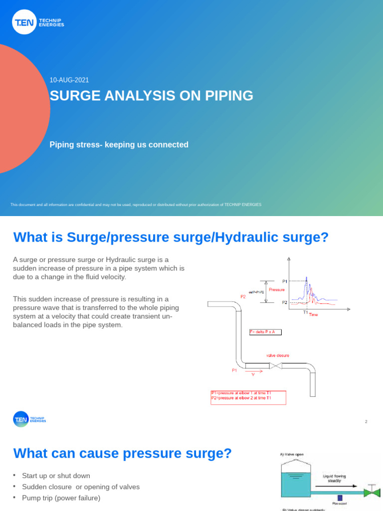 Surge Analysis On Piping | PDF