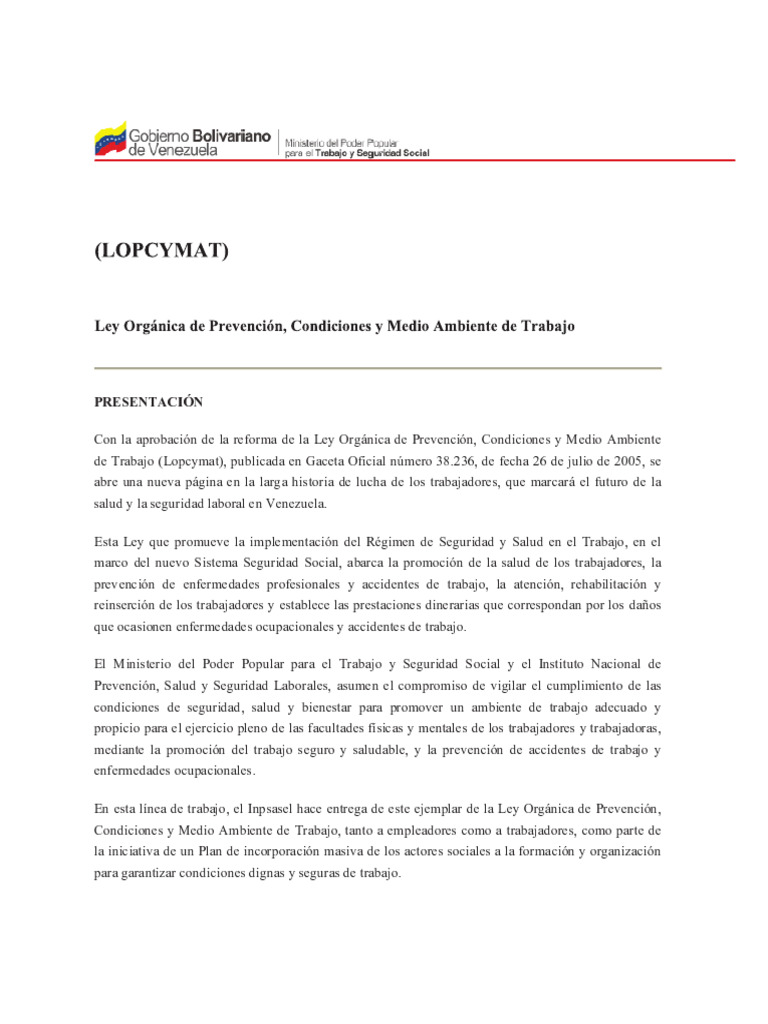 Ley Lopcymat Pdf