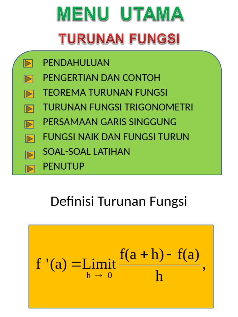 Materi Kalkulus Turunan | PDF