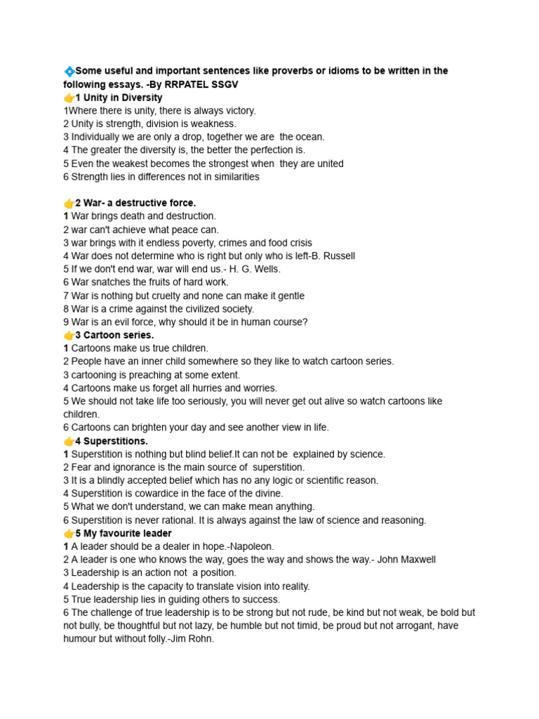 Very Useful and Important Sentences | PDF