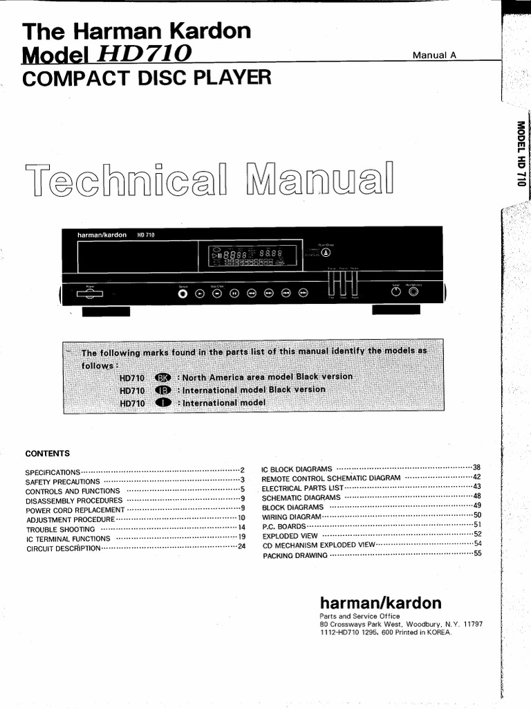 Harman Kardon HD710 SM | PDF