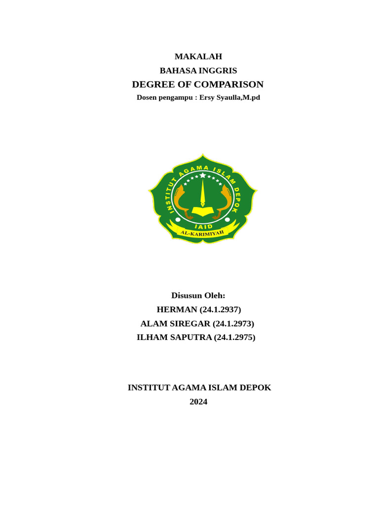 IAID Makalah Comparison Degree | PDF | Semantic Units | Career & Growth