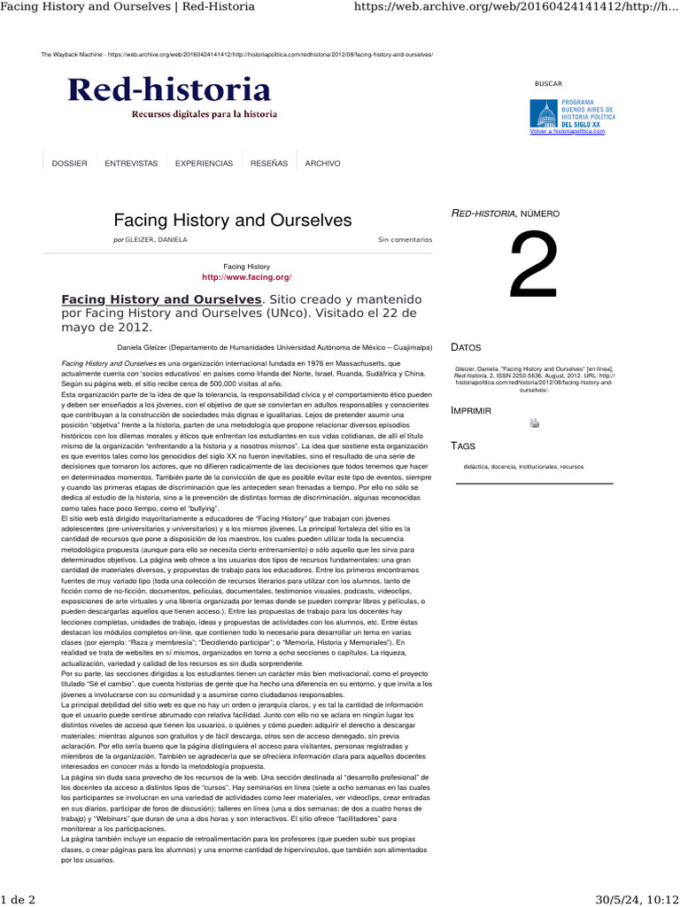 Facing History and Ourselves Overview | PDF | Art
