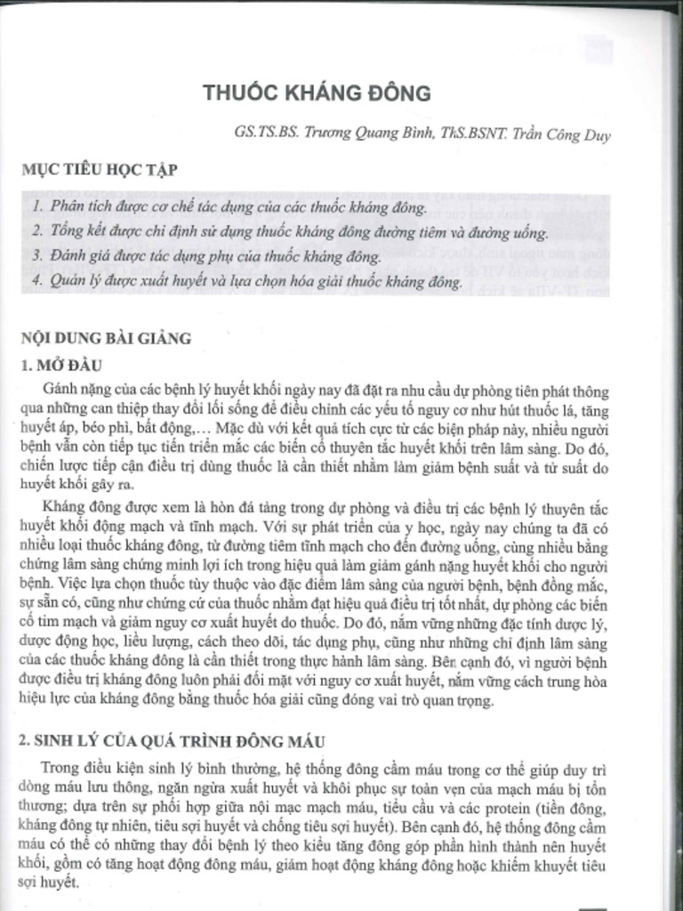 28 Thuốc kháng đông | PDF