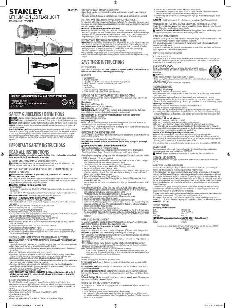 Stanley Flashlight Manual | PDF