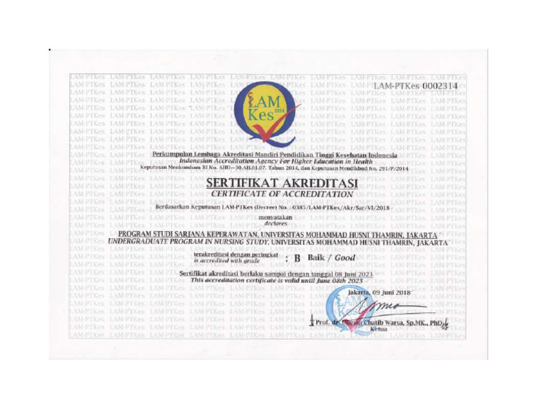Sertifikat Akreditasi s1 Keperawatan | PDF