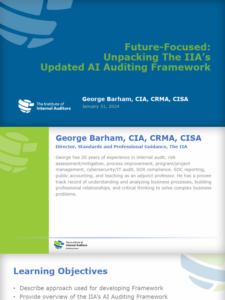 Future-Focused - Unpacking The IIA's Updated AI Auditing Framework ...