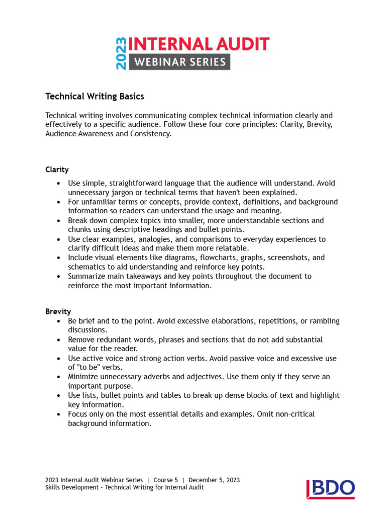 Technical Writing Basics | PDF