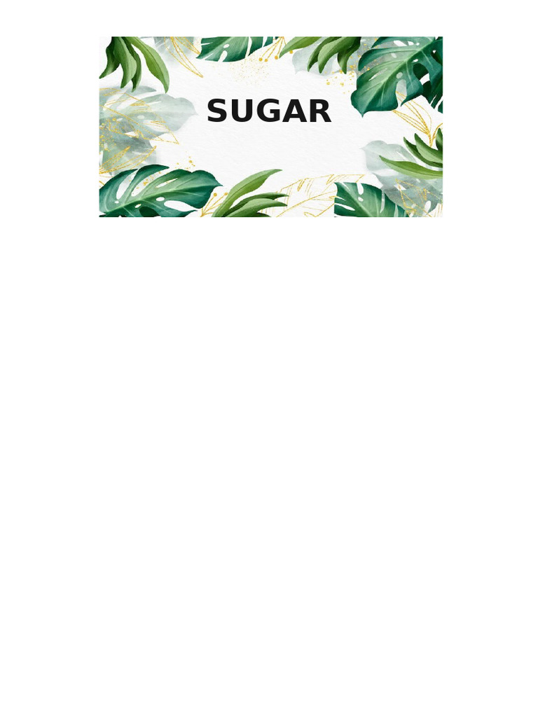 Sugar | PDF