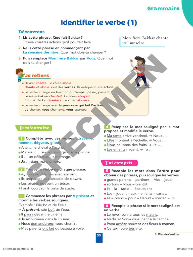 IM E N: Identifier Le Verbe | PDF