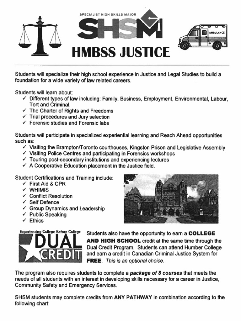 SHSM Justice | PDF