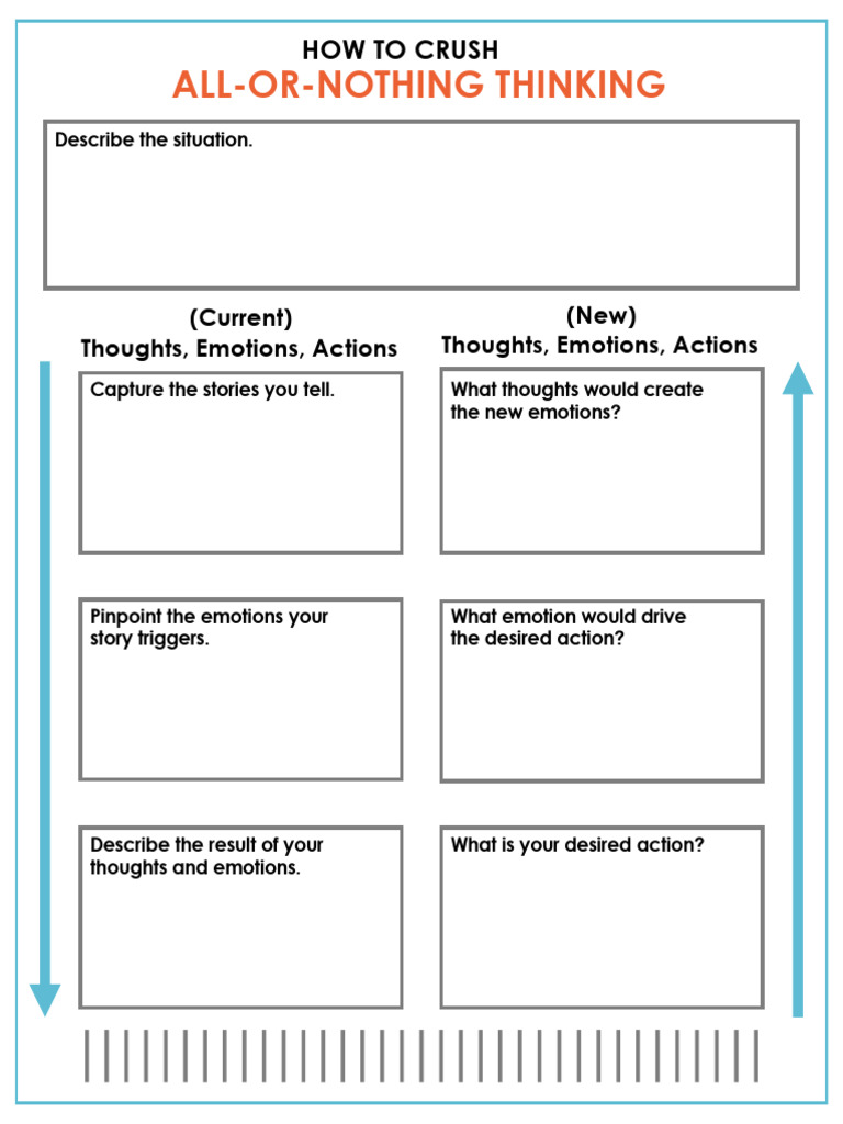 How To Stop All or Nothing Thinking Worksheet | PDF