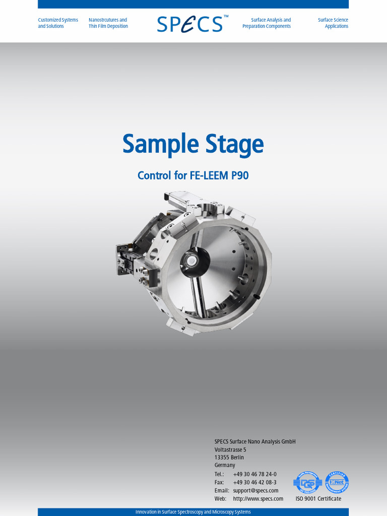 Manual Sample Stage PEEM | PDF | Electrical Connector | Rotation