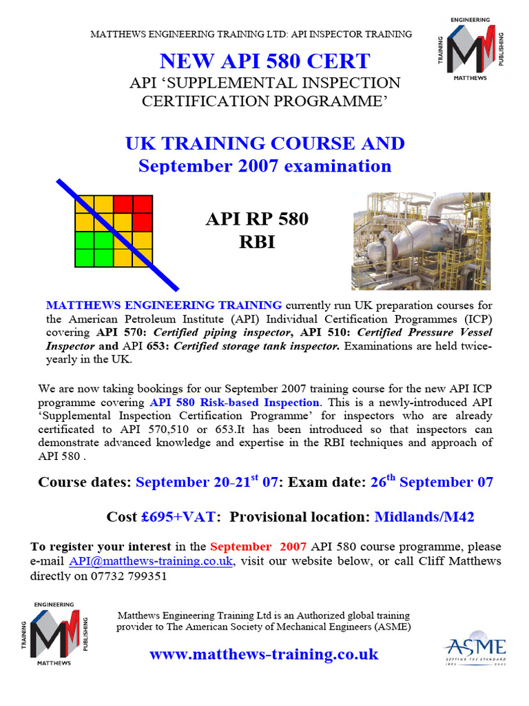 Api580 Info | PDF