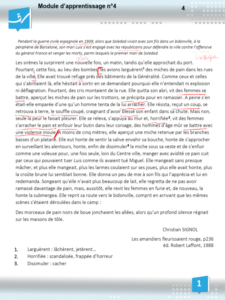 Module 4 Fiche 8 corrigé1 | PDF