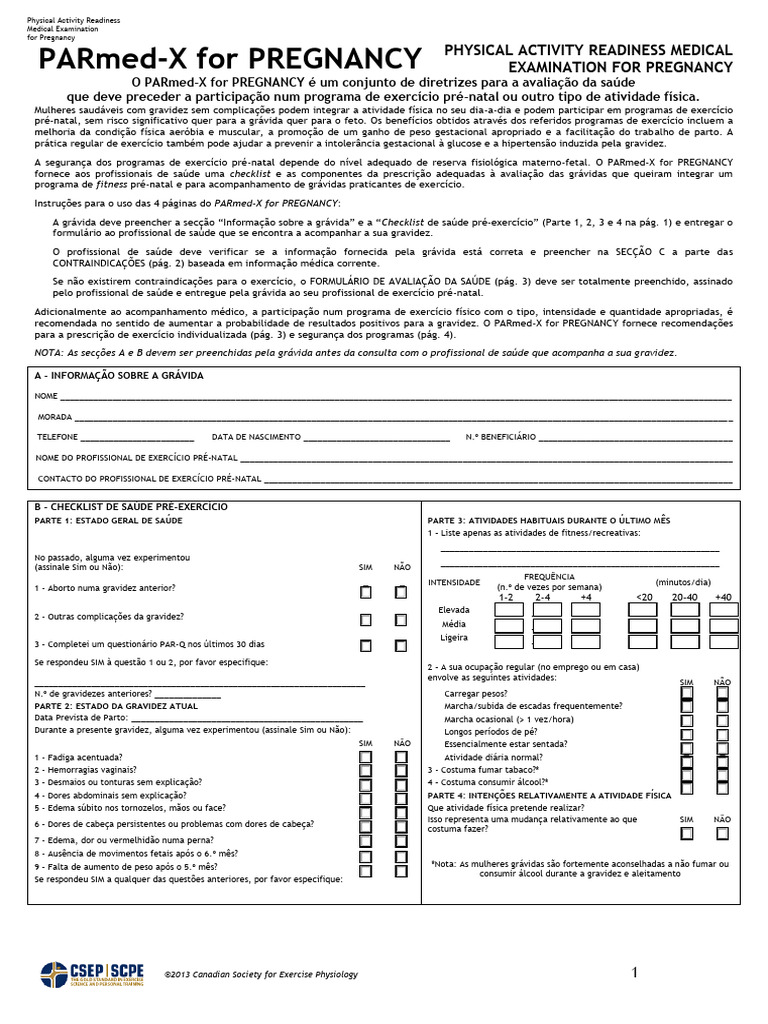 Questionário PARMED X - Programa Mamã Feliz | PDF