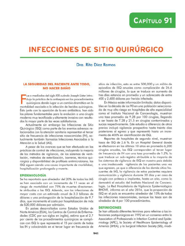 Infecciones Del Sitio Quirurgico | PDF
