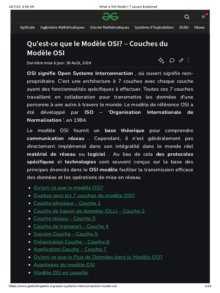 What Is OSI Model - 7 Layers Explained | PDF