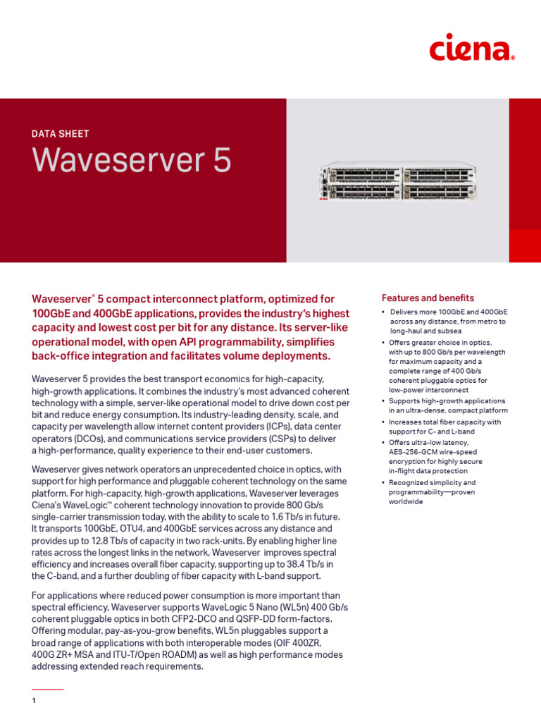 Waveserver 5 DS | PDF