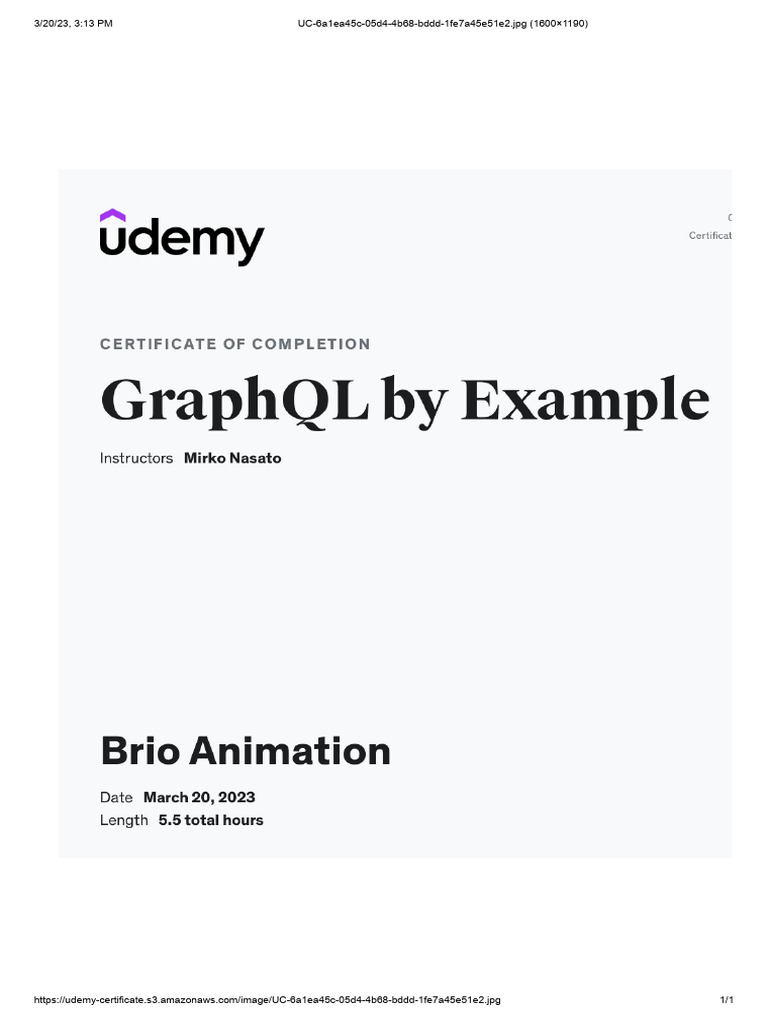 Graphql Certificate | PDF
