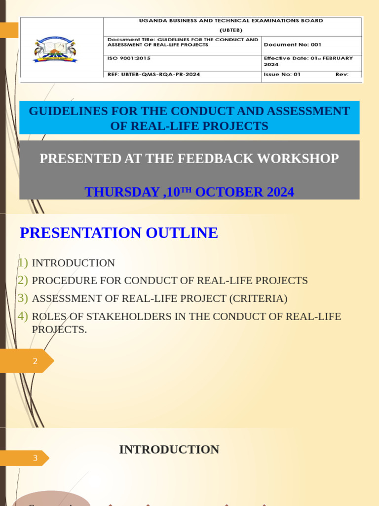Real Life Project Guidelines Final For Feedback | PDF | Learning ...