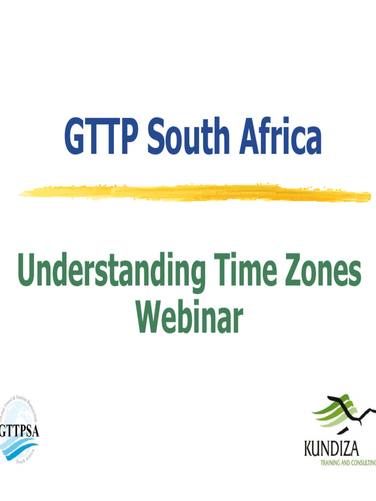 Understanding Time Zones Webinar | PDF