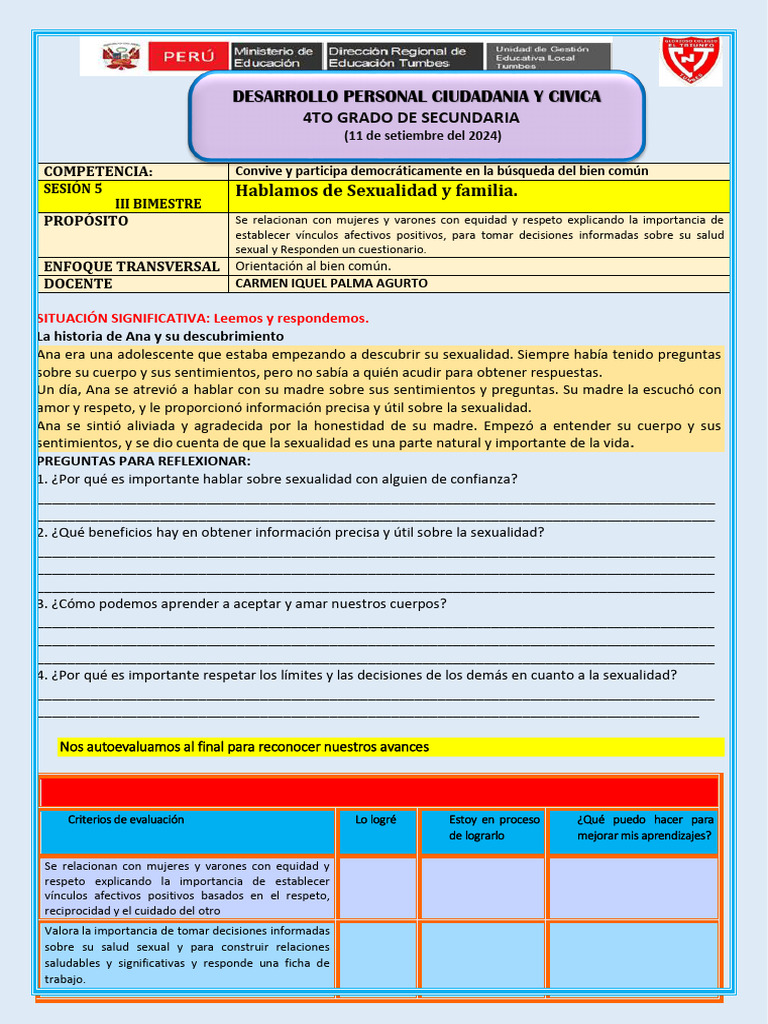 Ses. 5 Iii Bim DPCC 4to Iki | PDF