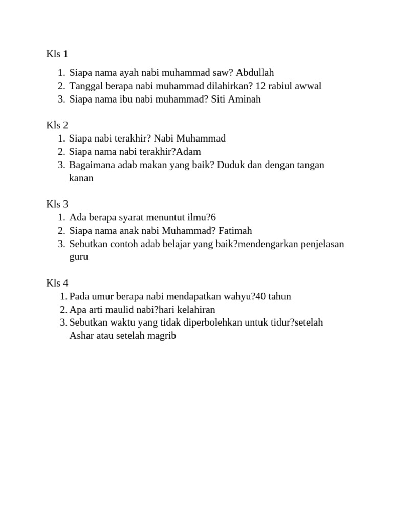 Kls 1 | PDF