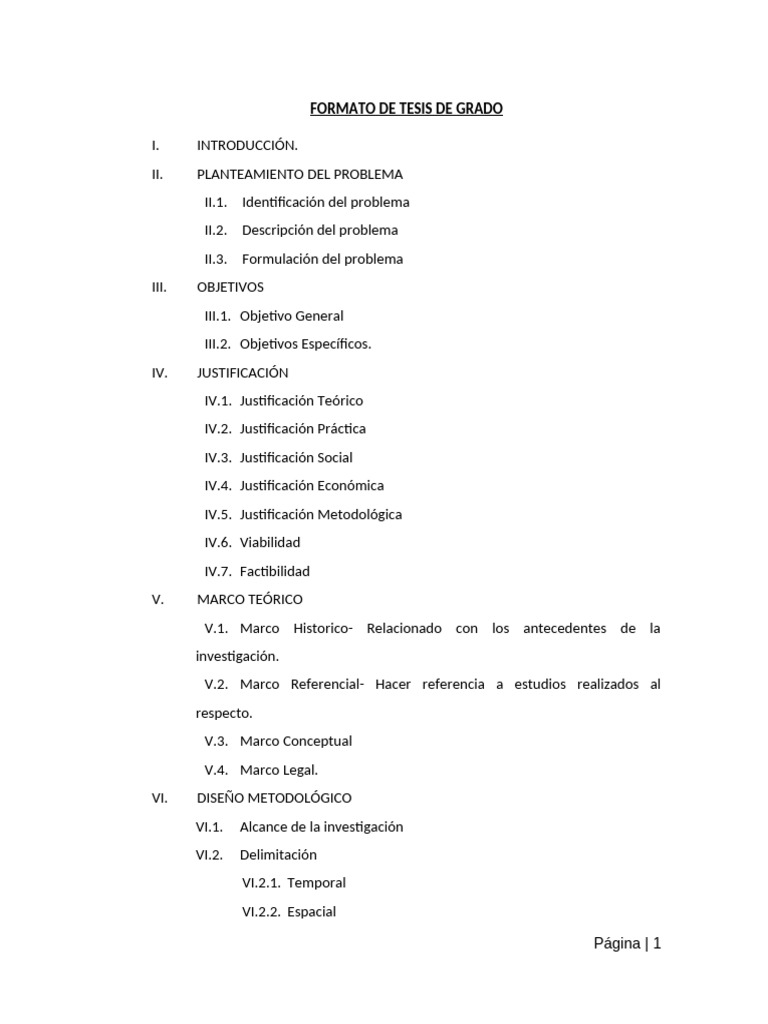 Indice de Contenidos para Tesis | PDF