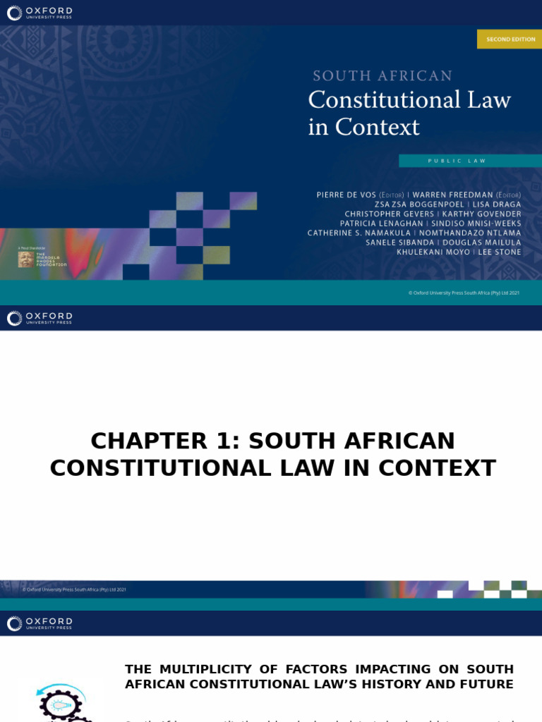 Chapter 1 Constitutional Law 2024 | PDF | Apartheid | Politics
