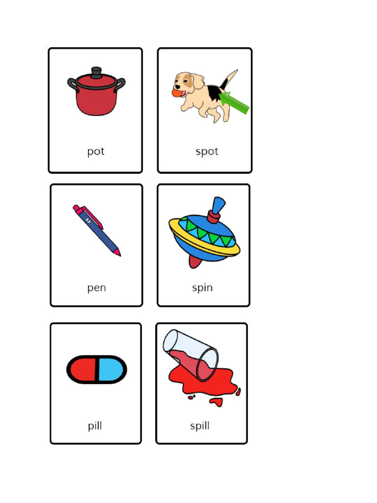 SP and P Minimal Pairs (Six) | PDF