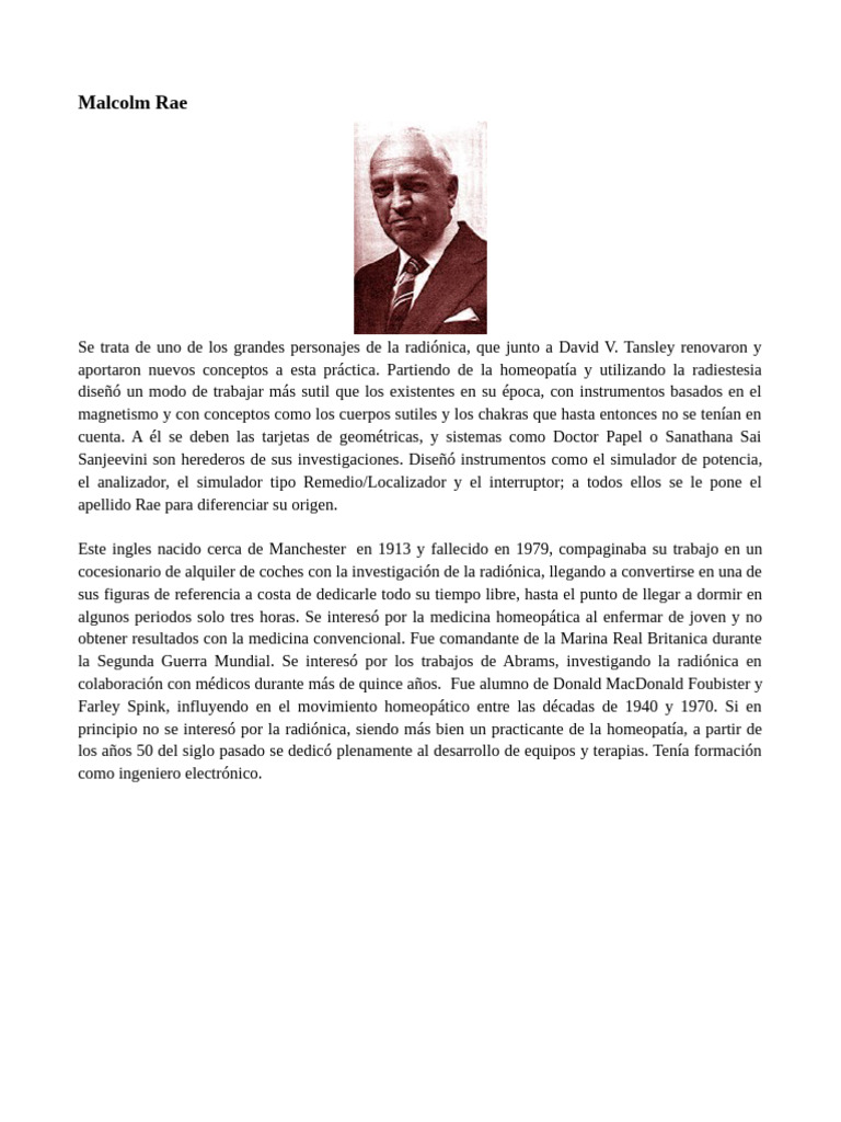 Radionica: Malcolm Rae | PDF