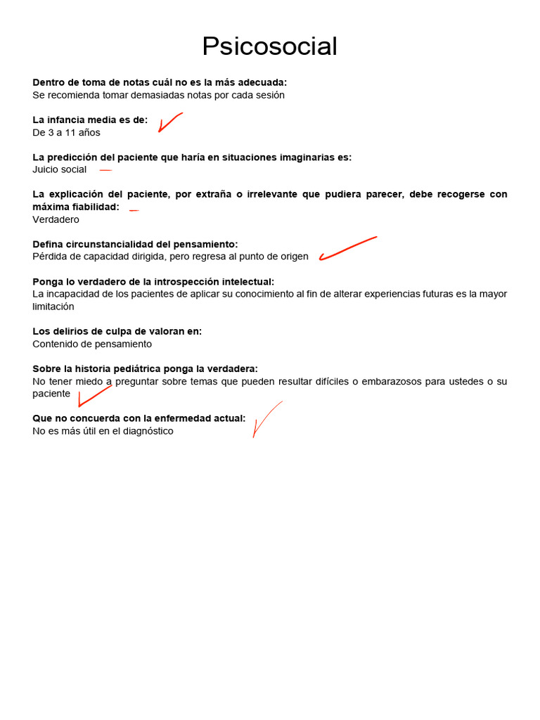 PREGUNTAS PSICO | PDF