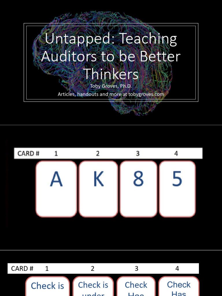 Being A Better Thinker Handout Version | PDF