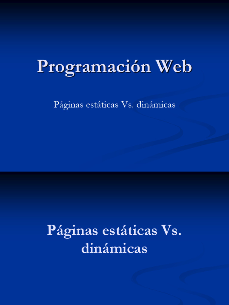 Páginas Estáticas vs. Dinámicas y Lenguajes de Programación | PDF
