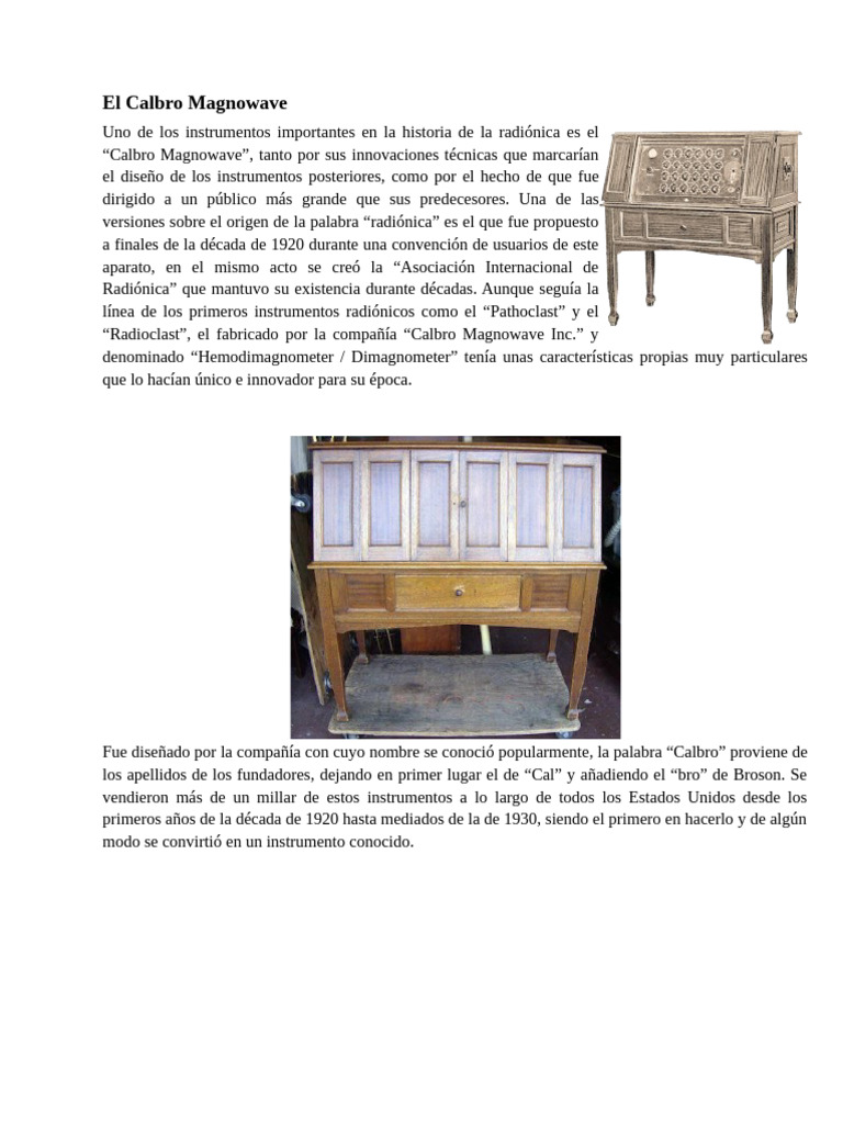 El Calbro Magnowave | PDF