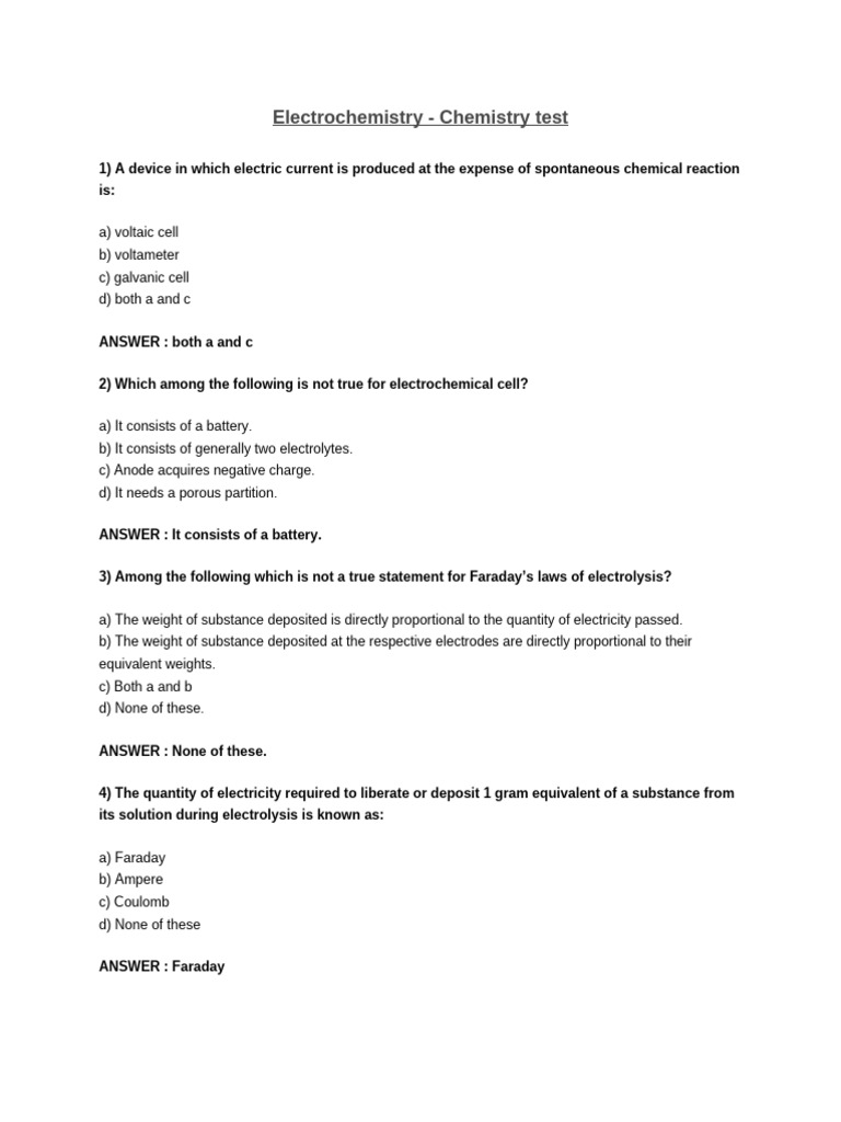Chemistry MCQ2 | PDF