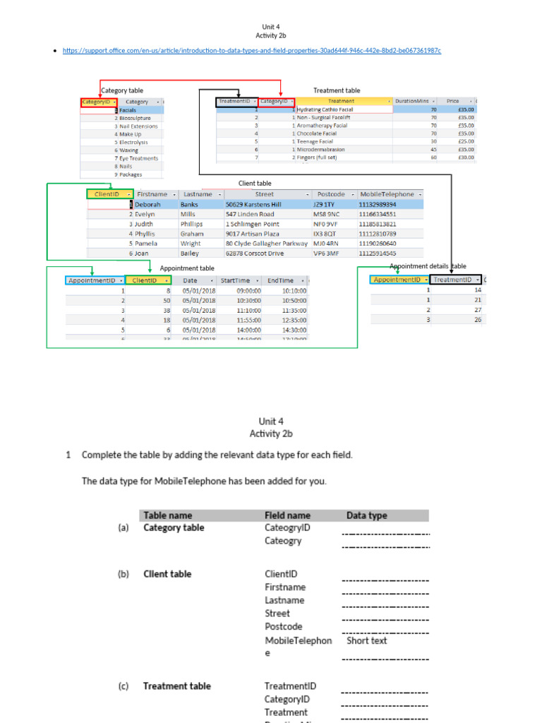 Activity About Data Types Used in Databse | PDF
