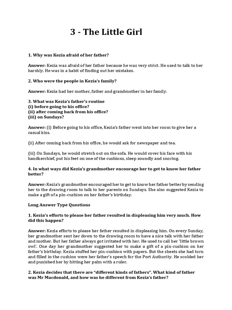 The Little Girl | PDF
