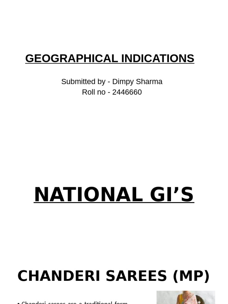 GEOGRAPHICAL INDICATIONS | PDF