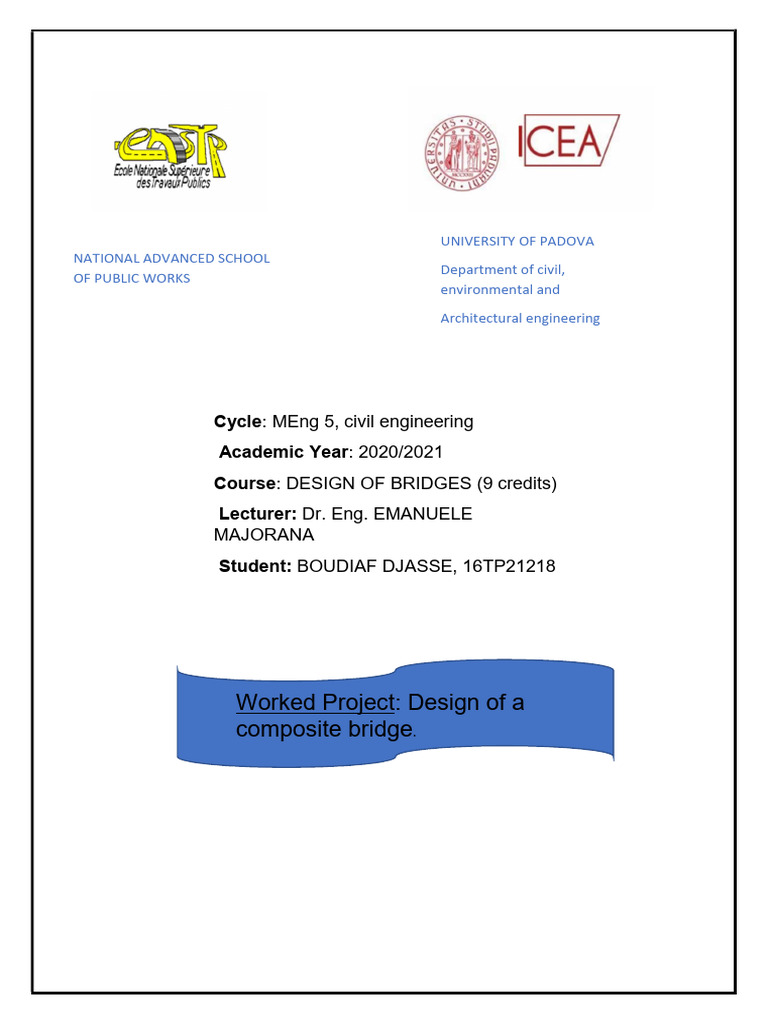 Design of A Composite Bridge by BOUDIAF DJASSE | PDF | Strength Of ...