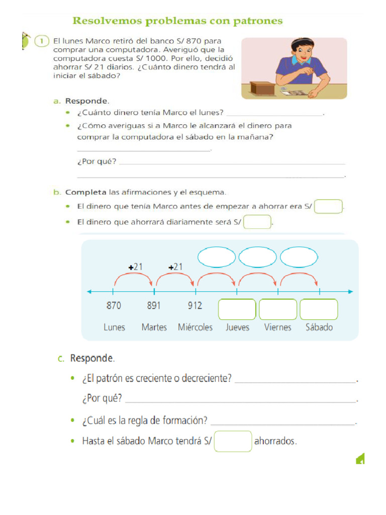 Ficha Matemática Patrones, 10-10 24 | PDF