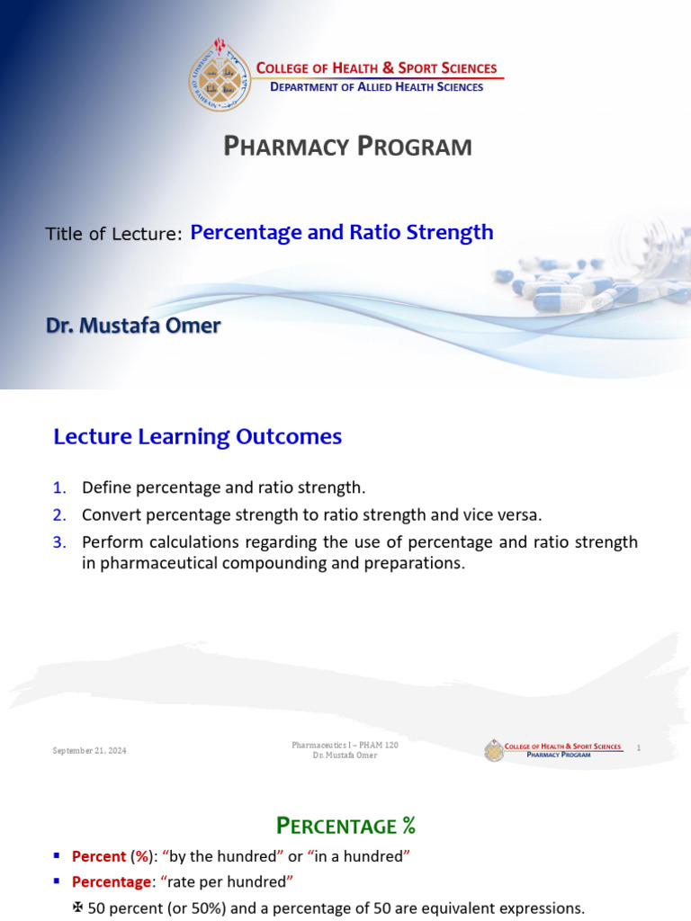 Lec 07 - Percentage and Ratio Strength | PDF