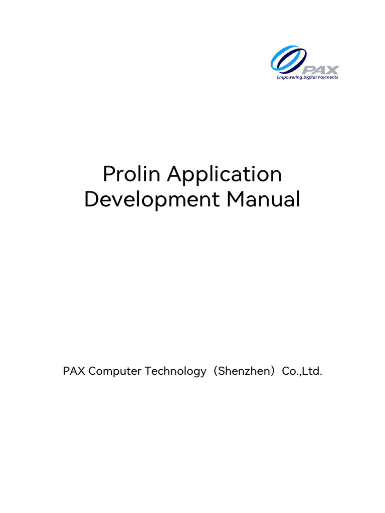 Prolin Application Development Manual | PDF