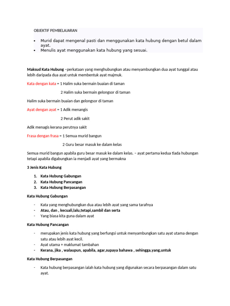 Objektif Pembelajaran | PDF