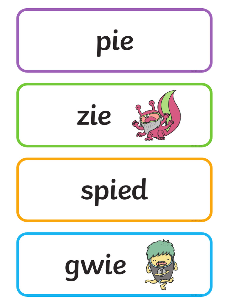 T L 4711 Phase 5 Ie Flashcards Real and Nonsense Words - Ver - 3 | PDF