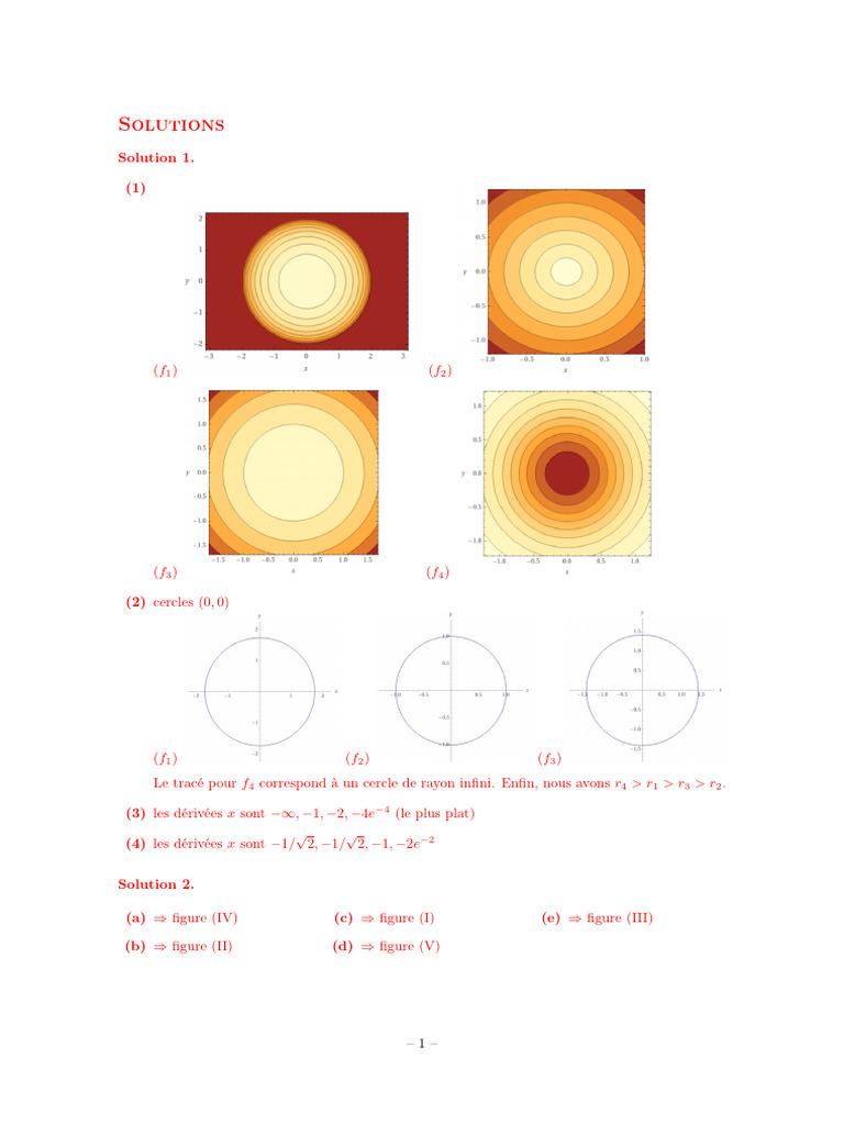 Partial Derivatives Solutions | PDF